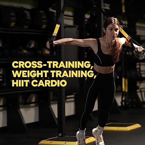 TRX PRO3 Suspension Trainer System, Durable Design for Cross-Training, Weight Training, HIIT Training & Cardio, Includes 3 Anchor Solutions for Indoor & Outdoor Home Gyms