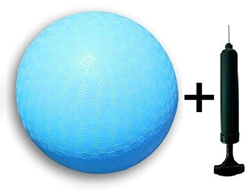 Toys+ 8.5 Inch Colorful Playground Ball + Pump (Blue)