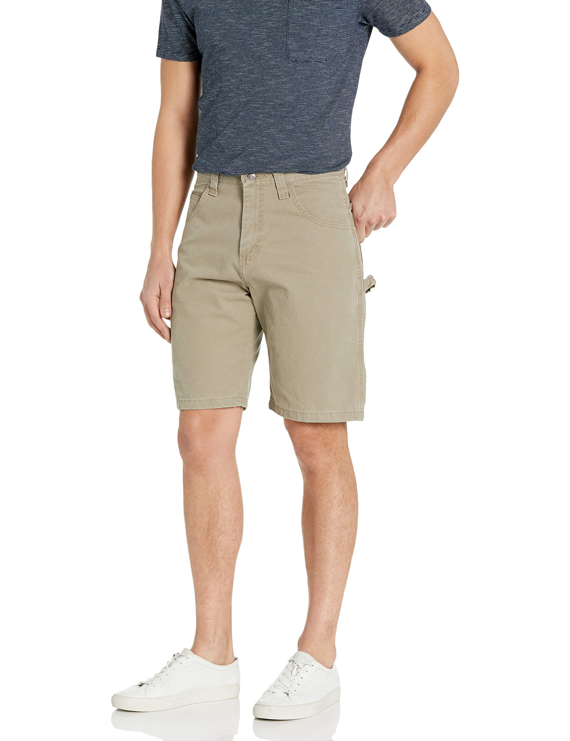 Wrangler Authentics Men's Loose Fit Carpenter Short, Military Khaki, 38