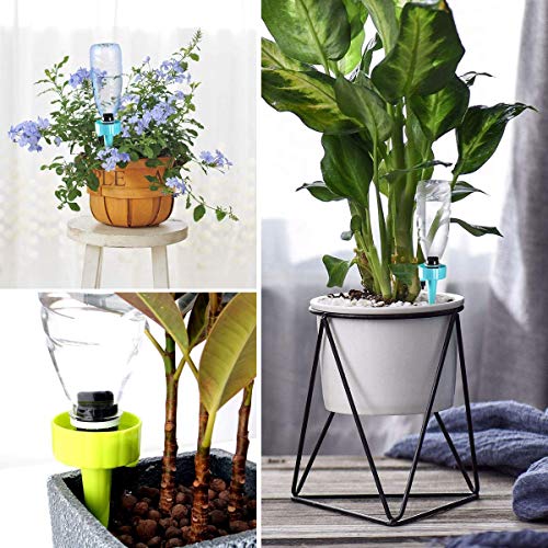 Upgraded Automatic Plant Watering Devices, Self Watering Spikes, Convenient Plant Waterer, Vacation Drip Irrigation System with Slow Release Control Valve Switch for Potted Plants (6 PCS a pack)