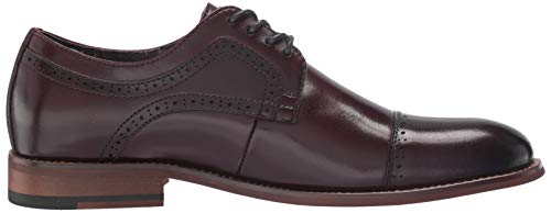 Stacy Adams Men's Dickinson Cap Toe Oxford, Burgundy, 9.5 M US