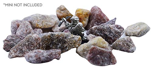 Stonehaven Miniatures Rock/Boulder Set, Large - Quartzite - Scenery Decoration - Great for 28mm Scale Table Top War Games - Sourced from North America