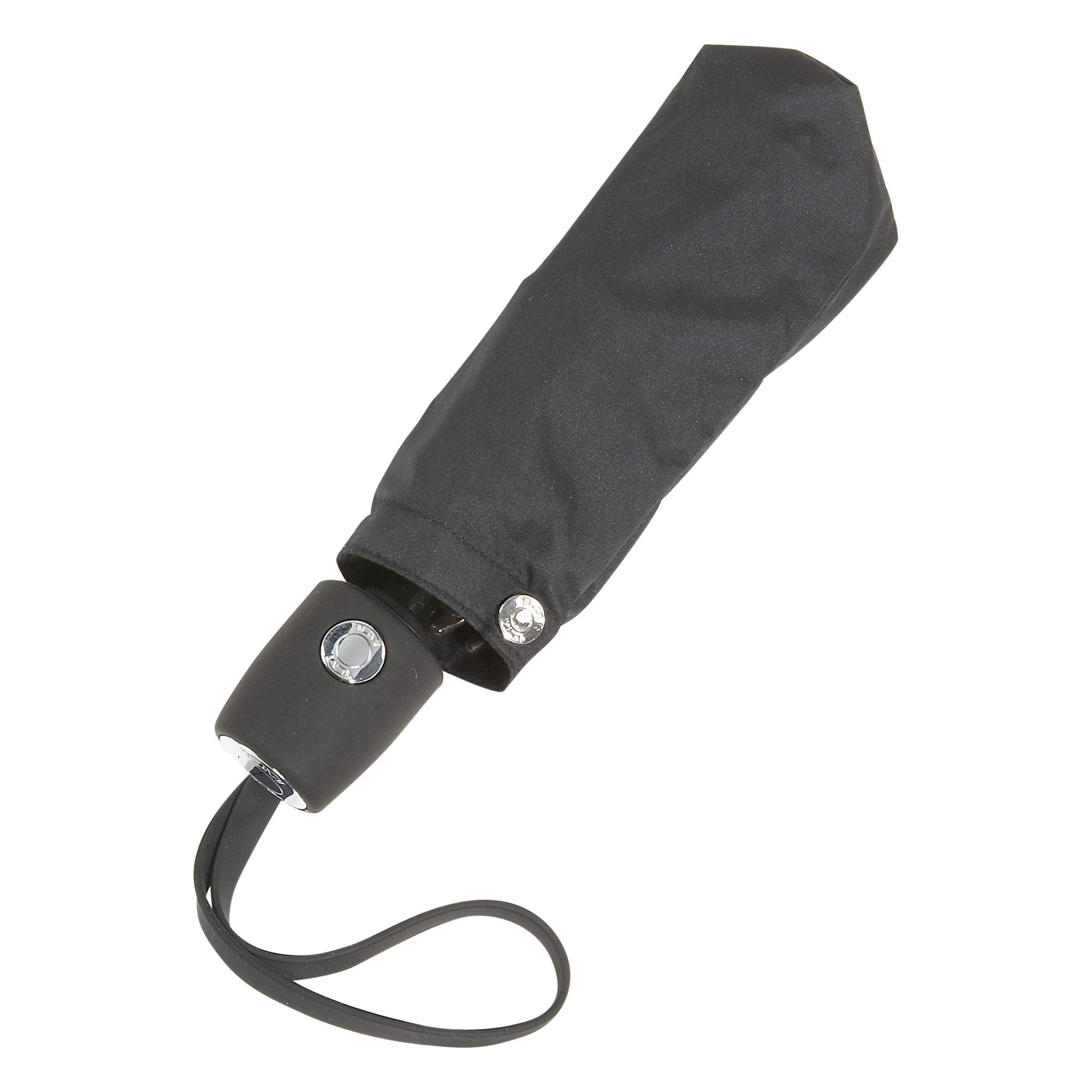 TUMI - Auto Close Umbrella - Windproof Compact Travel Umbrella - Small - Black