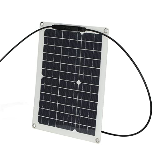 Solar Panel Battery Charger Set 15W Cell Panel 18V Car Yacht Kit with Maximum Power Voltage Vmpp Controller Battery Charging for Monocrystalline Automobile Charger Power Vehicle