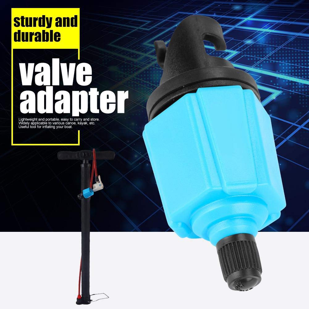 Zerone Inflator Valve Adapter, Inflatable Boat Pump Air Refill Regulator Accessory for Paddle Board Inflatable Canoe Kayak Boat(Blue)