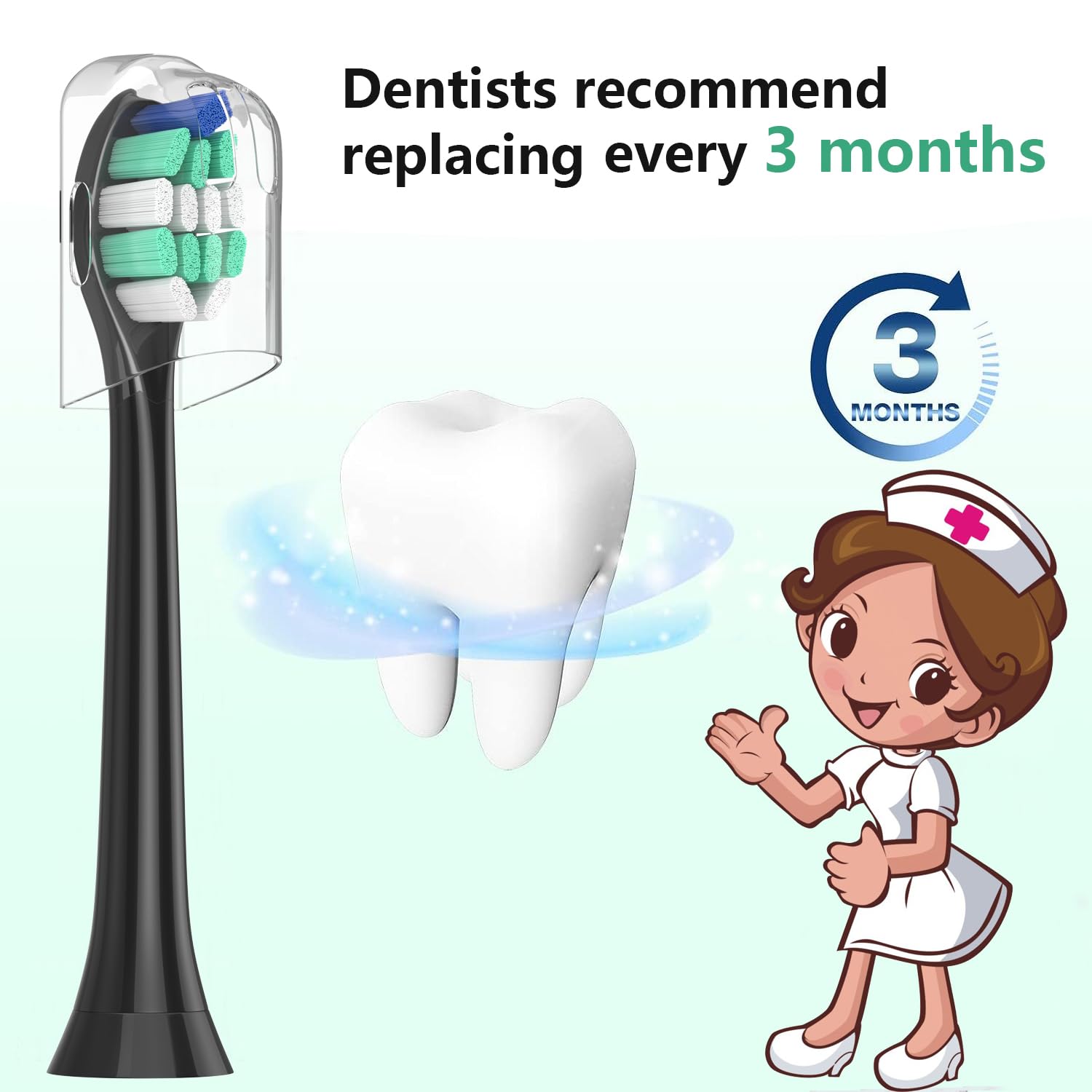 Zegupal Toothbrush Replacement Heads Compatible with Phillips Sonicare Electric Toothbrush,12Pack White Optimal Soft Replacement Toothbrush Heads
