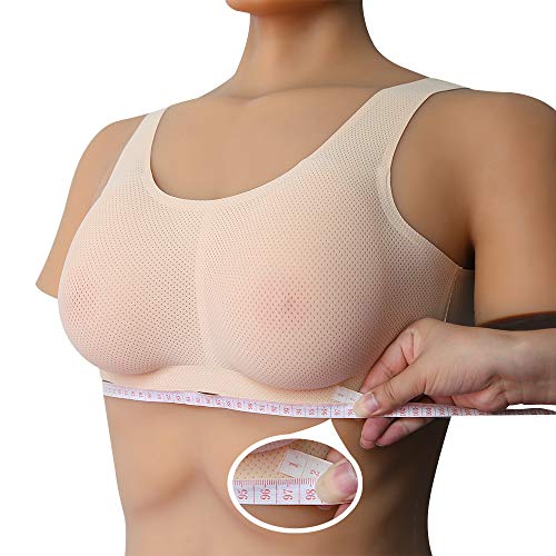 ZMASI Silicone Breast Form Pocket Bra Mastectomy Bras for Mastectomy Prosthesis Crossdresser (Nude)