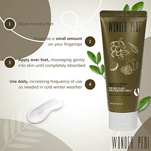 WONDER PEDI Foot Cream for Cracked Heels -Moisturizing Heel Cream for Cracked, Dry, Flaky Skin (COMPLETE RELIEF CREAM)