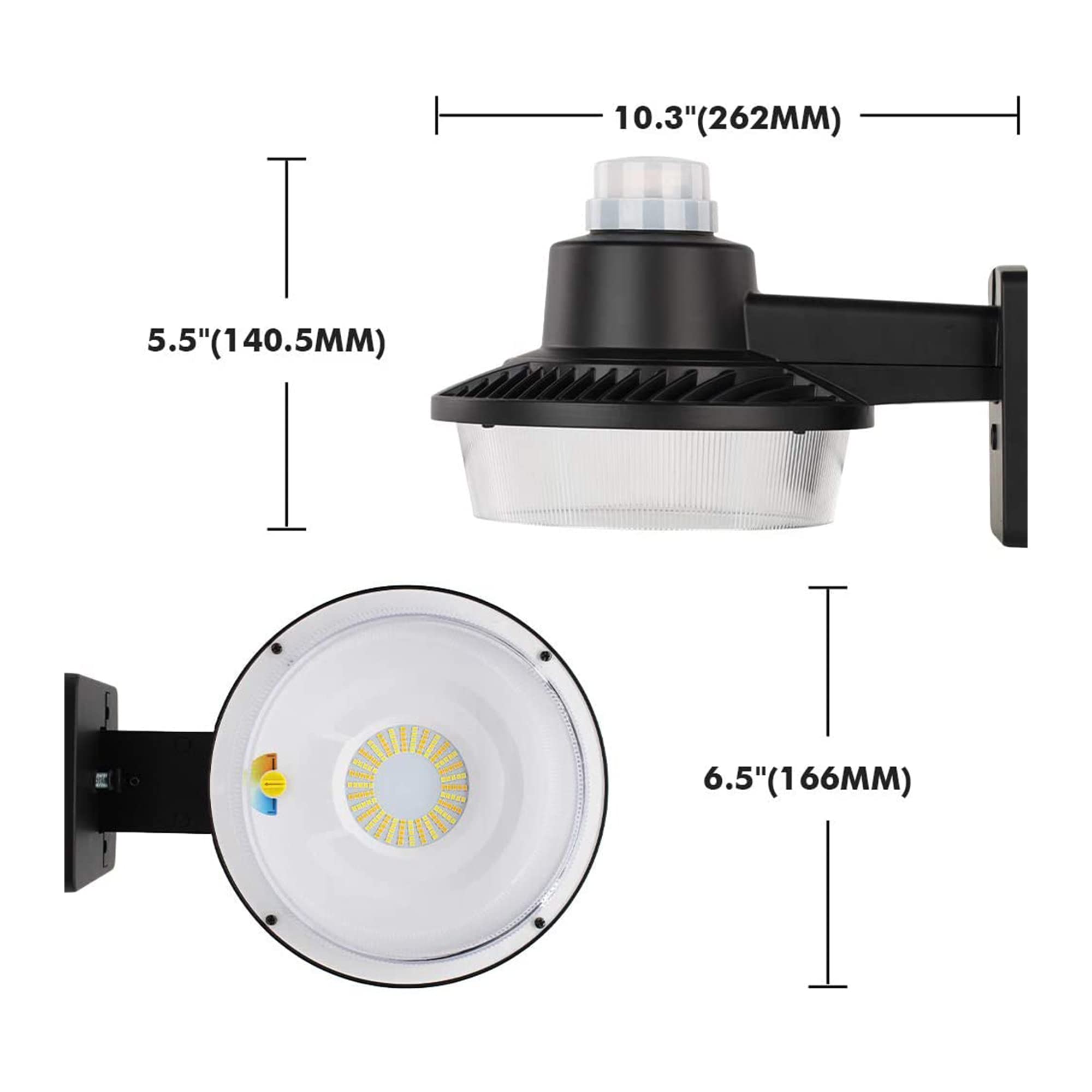 Stanley 500 Watt Equivalent 5000 Lumen Integrated LED Area Light with Dusk-to-Dawn Feature and Adjustable Temperature for Outdoor Spaces
