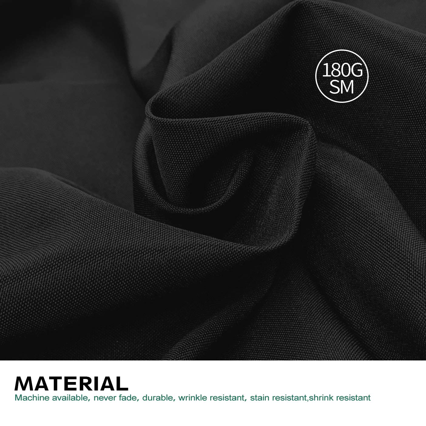 Surmente Tablecloth 90 * 156-inch Rectangular Polyester Table Cloth,Dining Table Cover for Weddings, Banquets, or Restaurants Indoor and Outdoor(Black)……