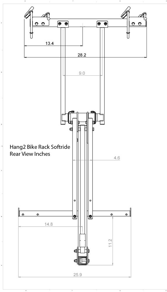 Softride Hang2, 2-Bike Hitch Mounted Rack for 2" and 1.25β, Swings Down with Bicycles Loaded, Allows Trunk, Hatch, or Tailgate Access. Cars, SUVs, Vans, or Trucks (27041)