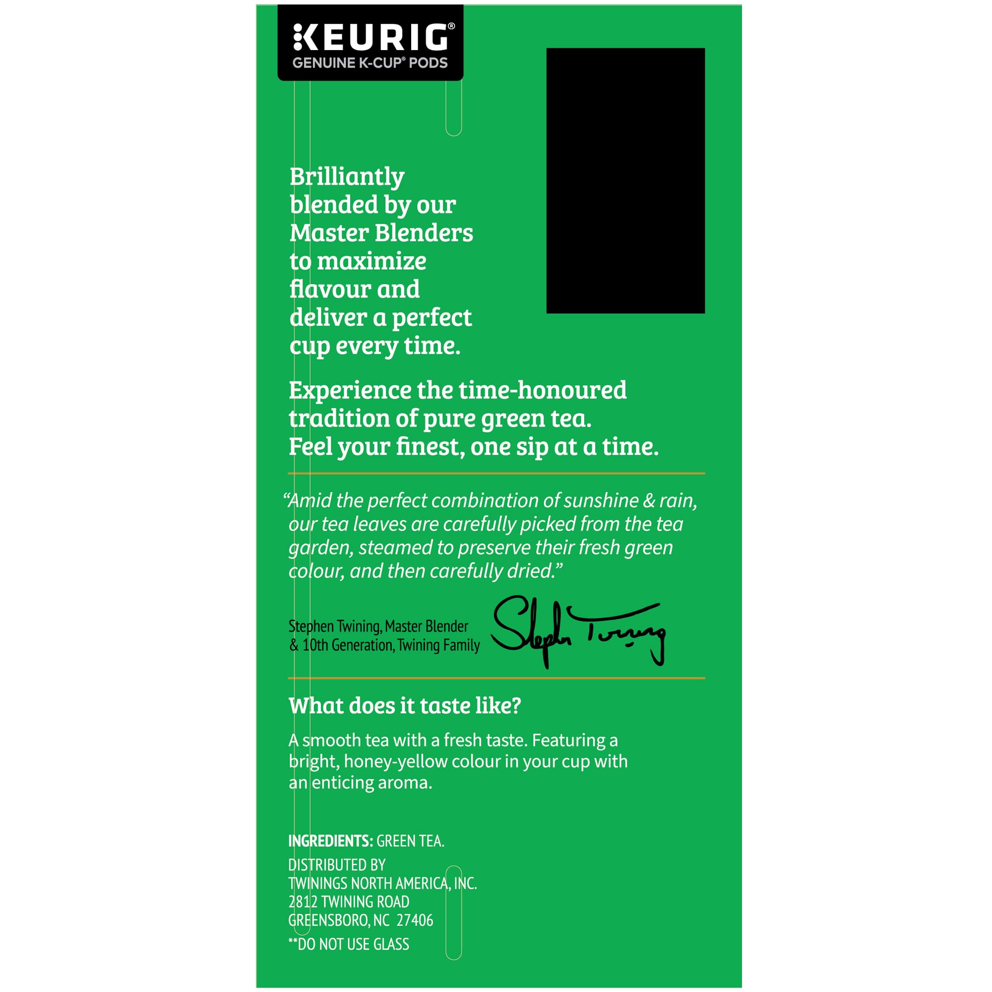 Twinings Pure Green Tea K-Cup Pods for Keurig, 24 Count (Pack of 1), Smooth Flavour, Enticing Aroma, Caffeinated, Enjoy Hot or Iced | Packaging May Vary