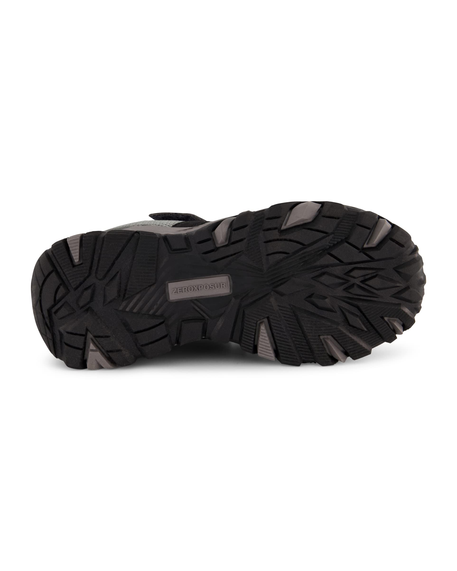 ZeroXposur Boys Denver Mesh Trail Shoes - Boys Hiking Shoes - Low-Profile Hiking Boots for Kids (Dark Shadow, 13)