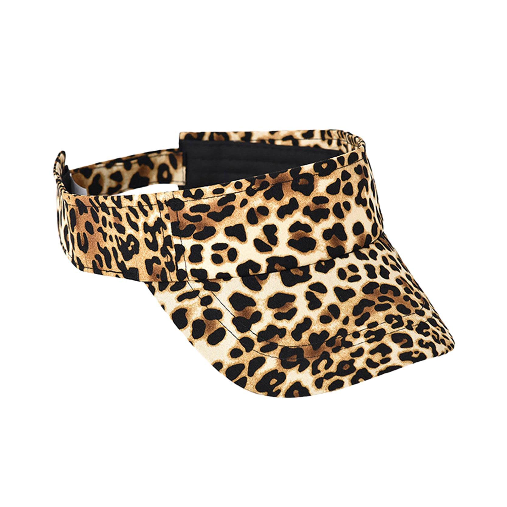 ZLSLZ Womens Girls Leopard Print Baseball Trucker Sport Golf Ponytail Pony Sun Hat Cap Brown