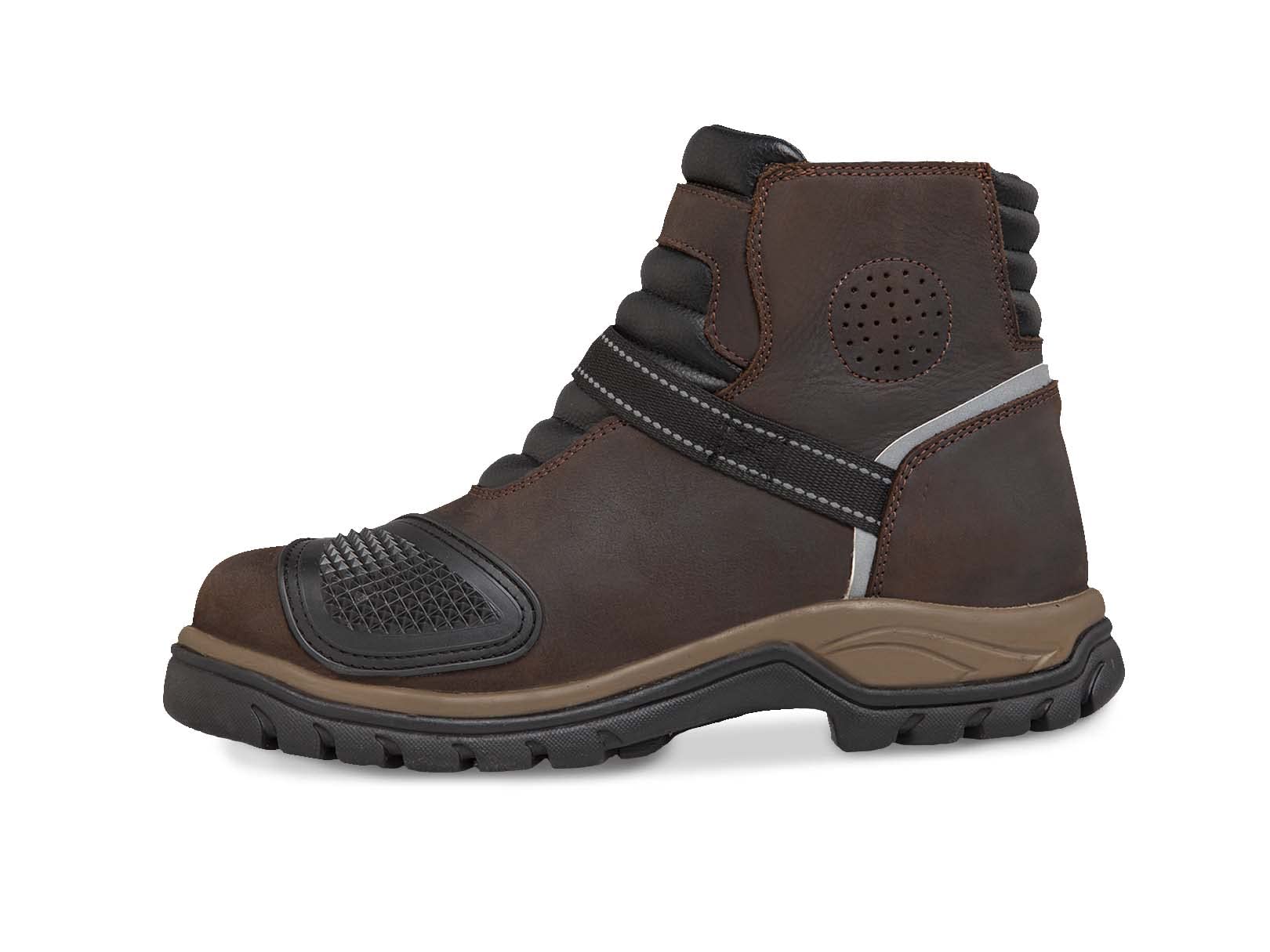 WORKLAND 77414 Motorcycle Boots Men - Leather Work Boots for Men - Biker Boots Touring, Sport - Botas para Motocicleta Hombre - Breathable with Protections - Rubber Sole Slip Resistant, Reflective