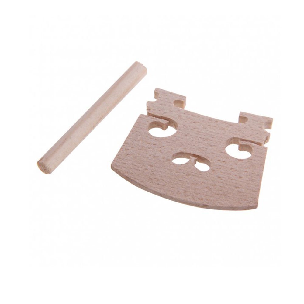 TraderPlus 4/4 Violin Chin Rest Chinrest with Tuning Peg Tailpiece Fine Tuner Tailgut Endpin Bridges Violin Accessory Kit