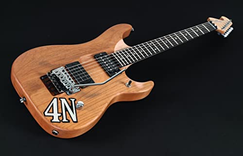 Washburn 6 String Solid-Body Electric Guitar, Natural Distressed (N4VINTAGE-D)