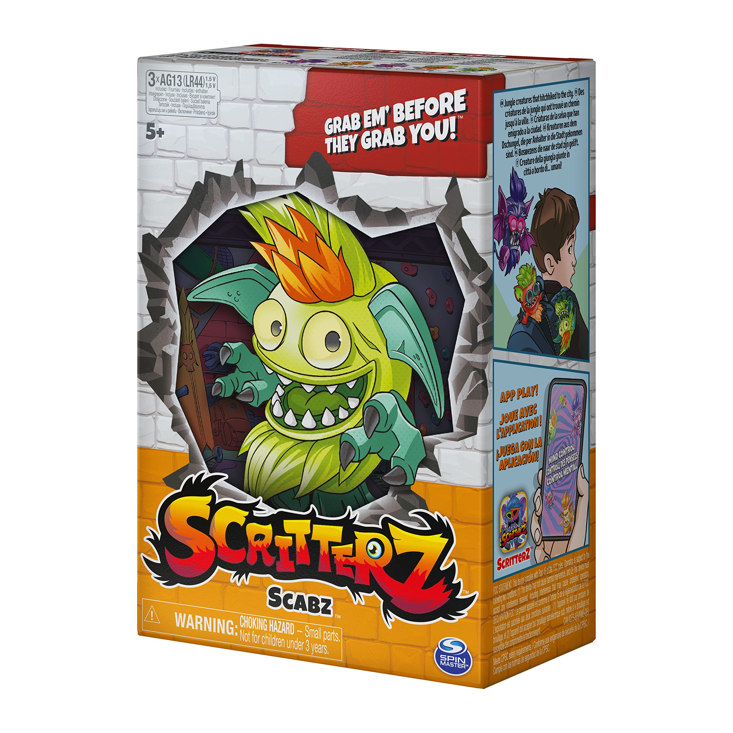 Scritterz, Scabz Interactive Collectible Jungle Creature Toy with Sounds and Movement, for Kids Aged 5 and up