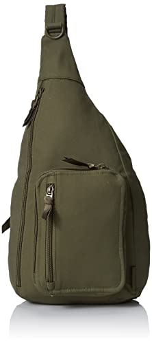 Vera Bradley Women's Cotton Sling Backpack, Climbing Ivy Green, One Size