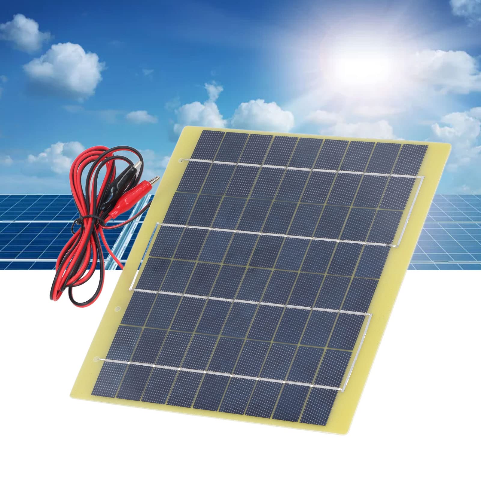 Solartable Solar Charger for Charging 12V Battery - High Conversion Efficiency, Low Light 5W 18V, Easy to Carry, Suitable Various Power Electrical