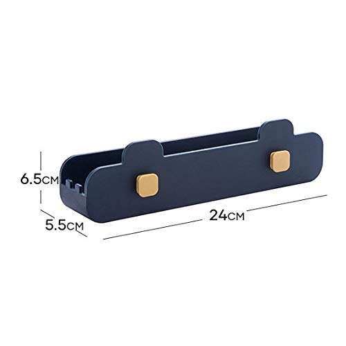 WUDILU Kitchen Organizer Pot Lid Rack Plastic Spoon Holder Pot Lid Shelf Cooking Dish Rack Pan Cover Stand Kitchen Accessories (Color : Blue)