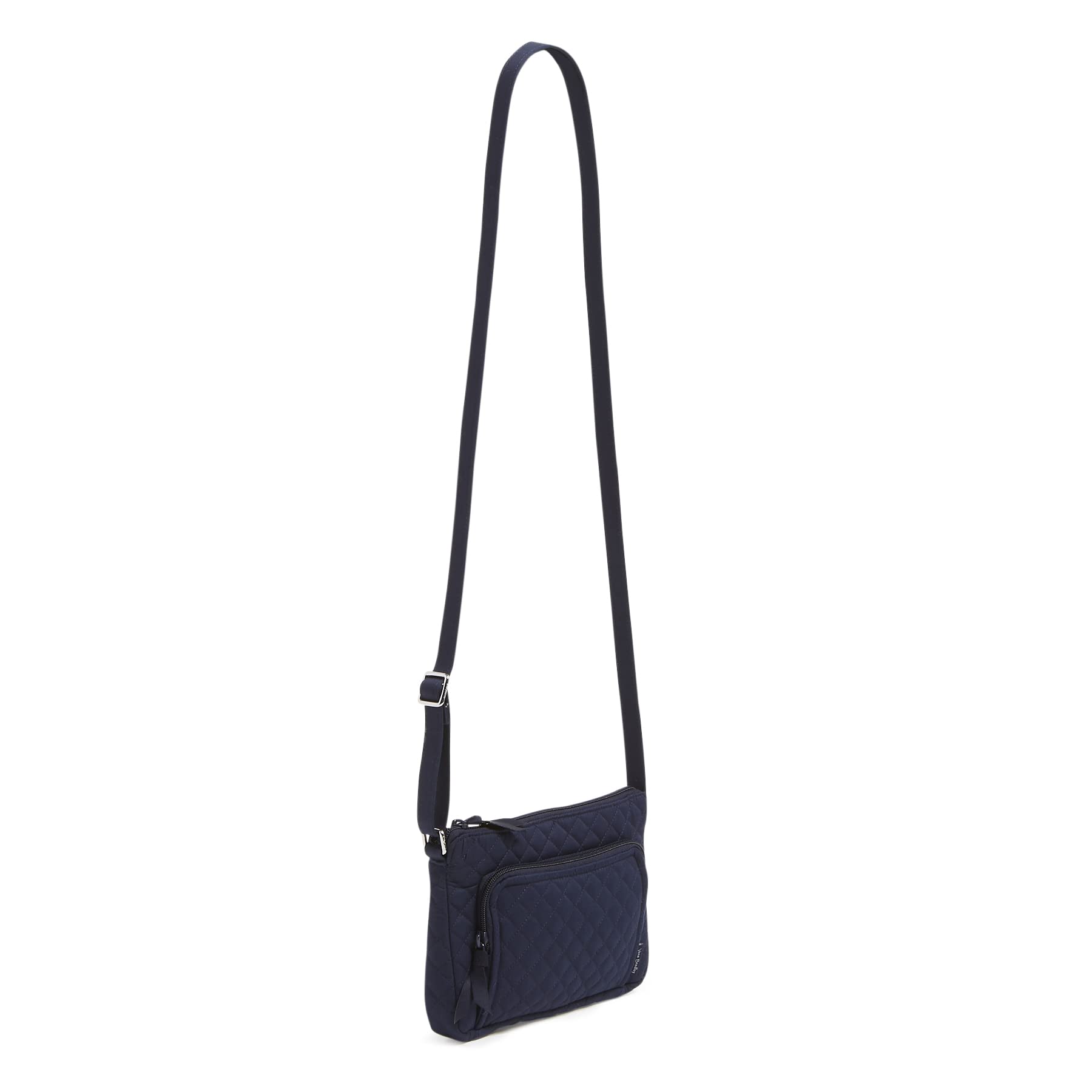 Vera Bradley Women's Cotton Little Hipster Crossbody Purse With RFID Protection, True Navy, One Size
