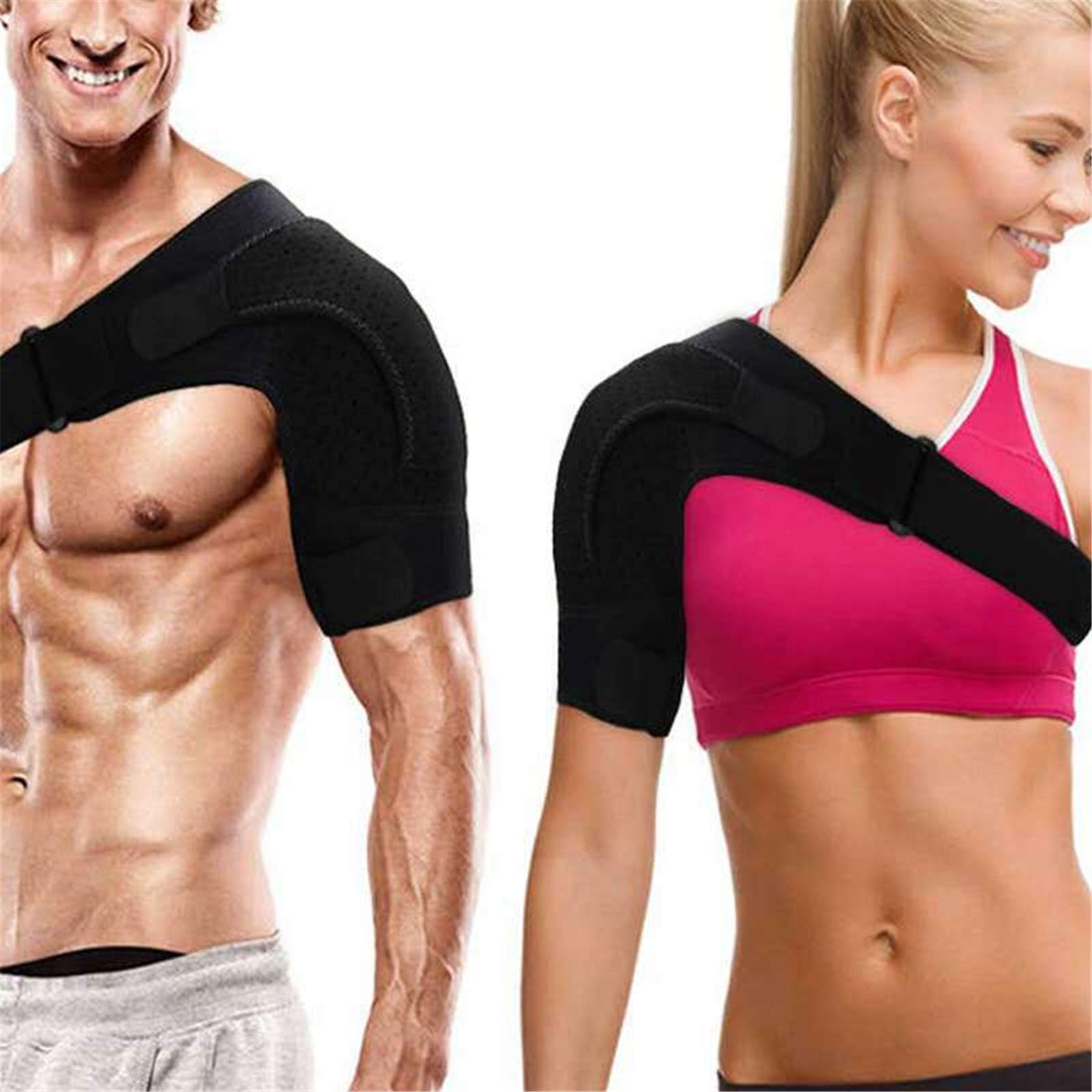 YUIJ Shoulder Brace Rotator Cuff Compression Support,Men, Women, Left, Right Arm Injury Prevention Stabilizer Sleeve Wrap