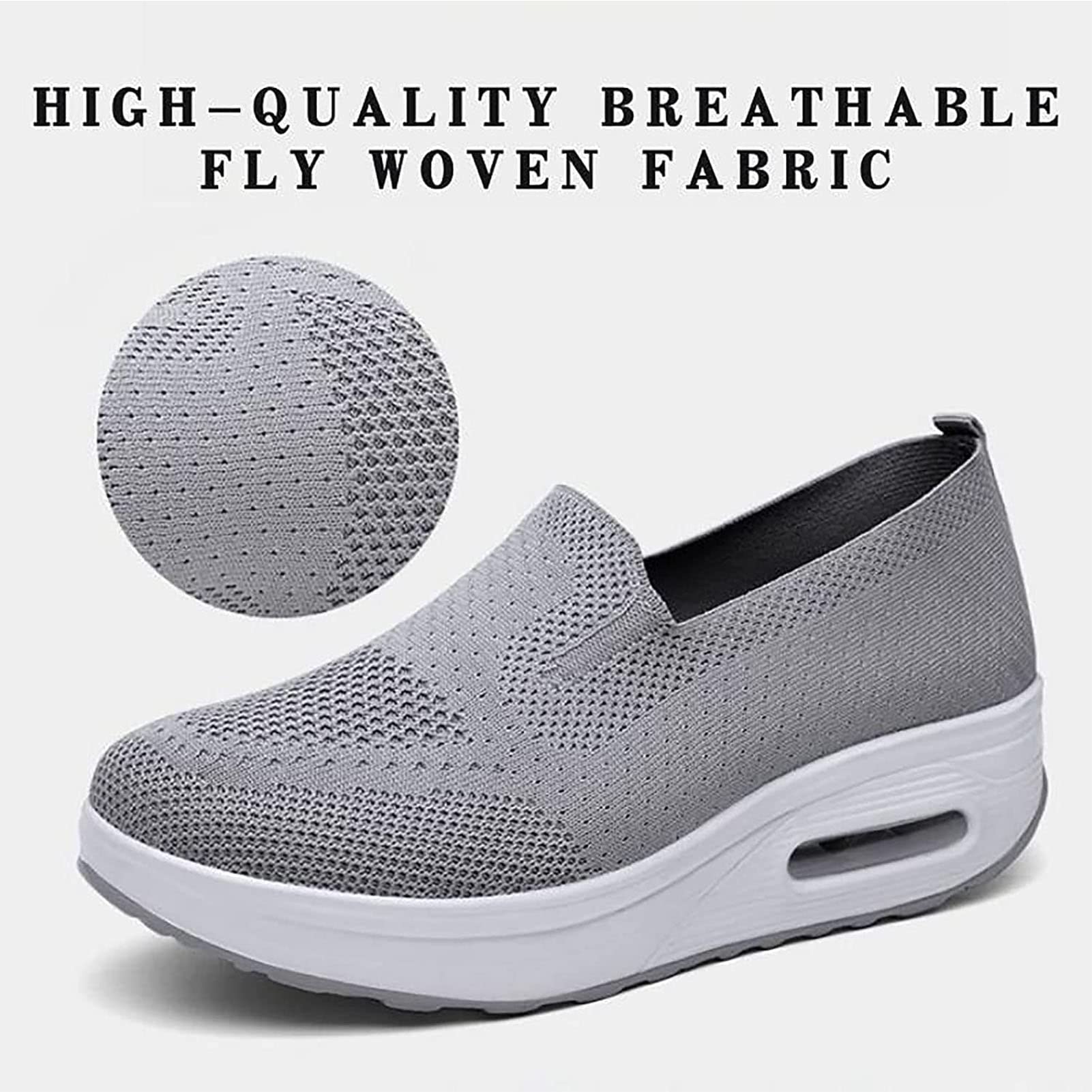 Women's Orthopedic Sneakers, Mesh Up Stretch Platform Sneakers, Comfortable Casual Fashion Sneaker Walking Shoes. (Brown,5.5)