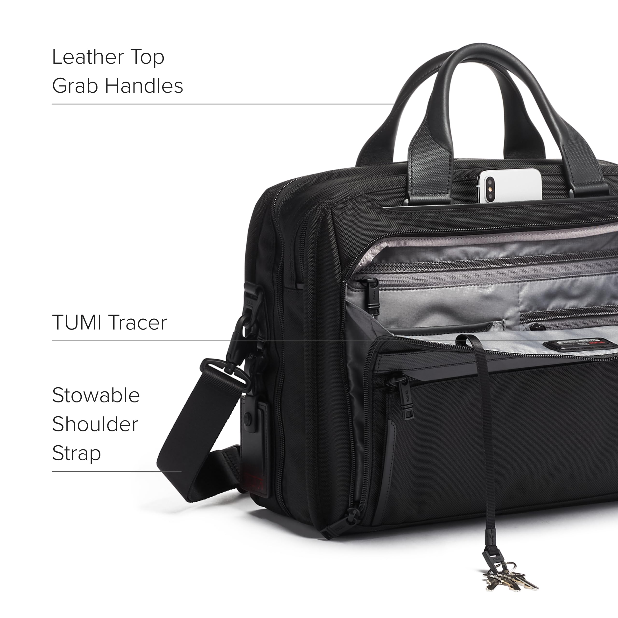 TUMI Alpha 3 Organizer Brief Anthracite One Size
