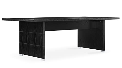 ZURI Furniture Ford Executive Rectangle Modern Conference Meeting Table - Black Oak