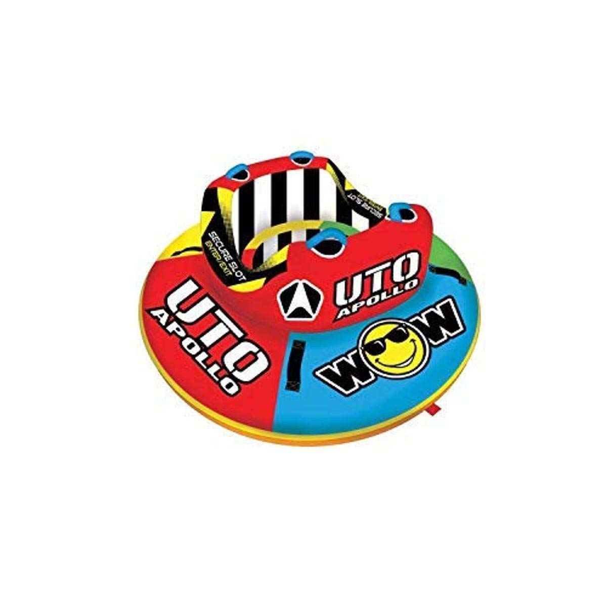 WOW Watersports UTO Apollo Towable, 1 to 2 Person and Tow Rope Bundle