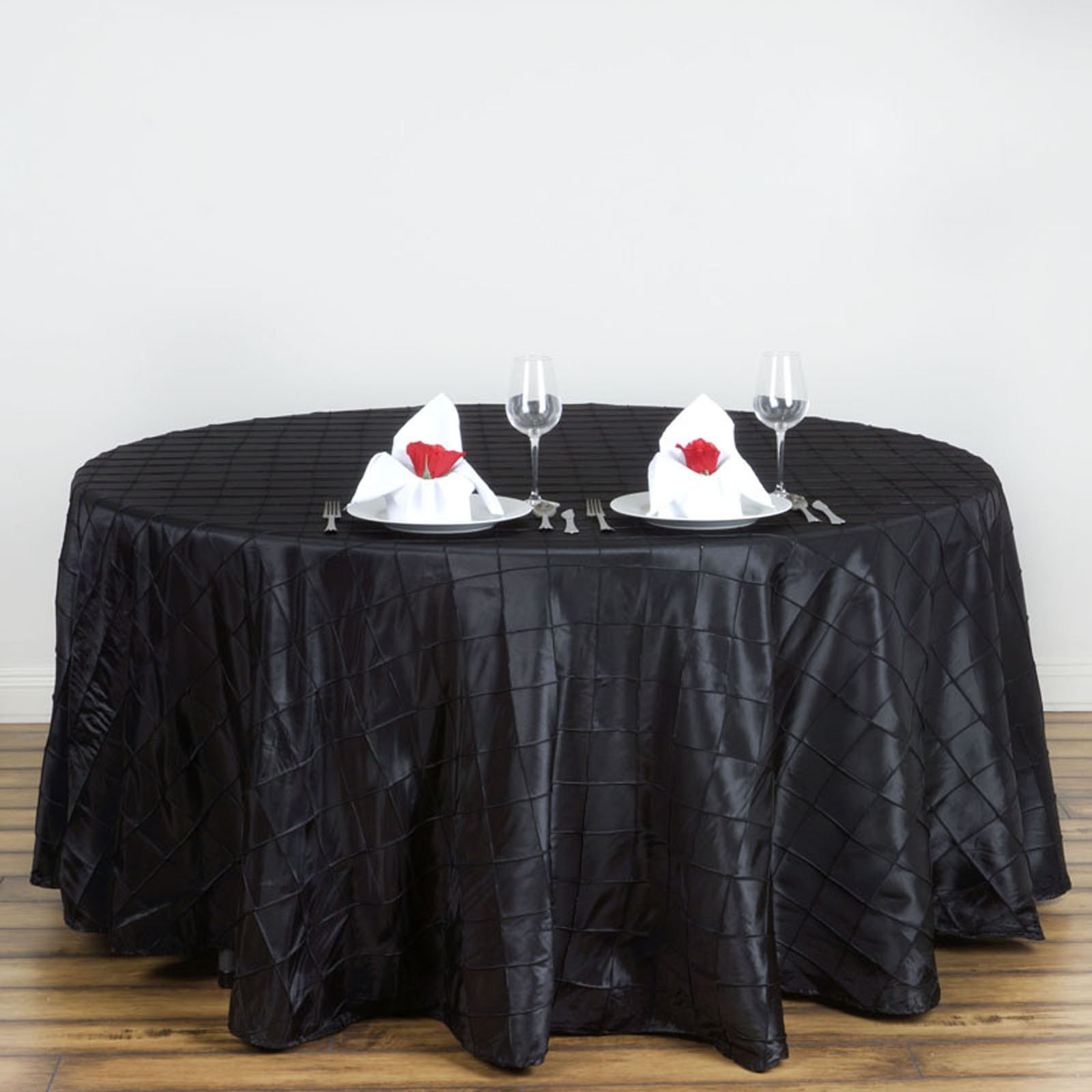 Tableclothsfactory Pink Pintuck Tablecloths 120" Round