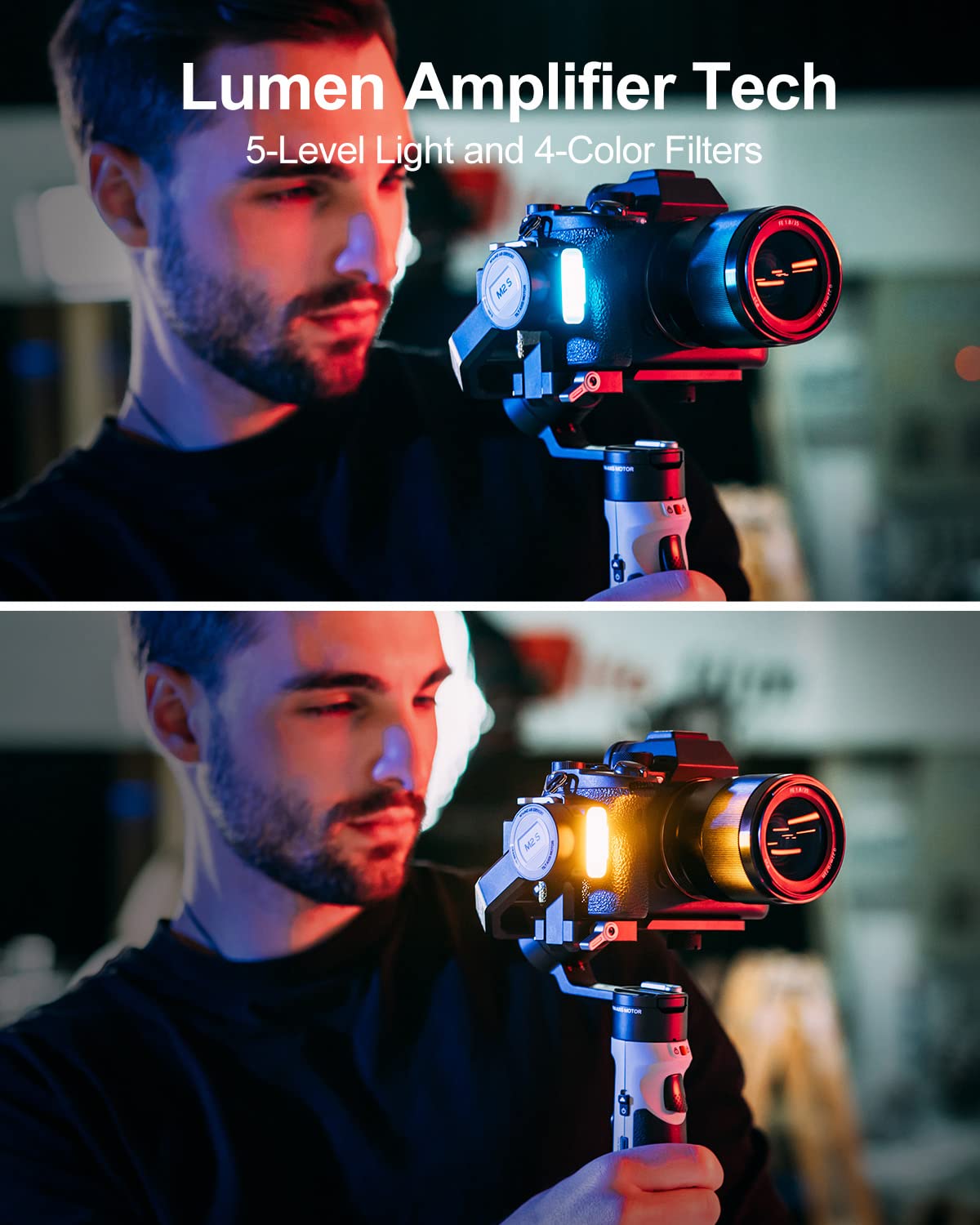 ZHIYUN Crane M2S Combo - Camera Gimbal Stabilizer for Mirrorless Camera, Action Camera, Smartphone, 1.2 lbs Lightweight Professional Video Stabilizer Compatible with Sony Canon Nikon Panasonic