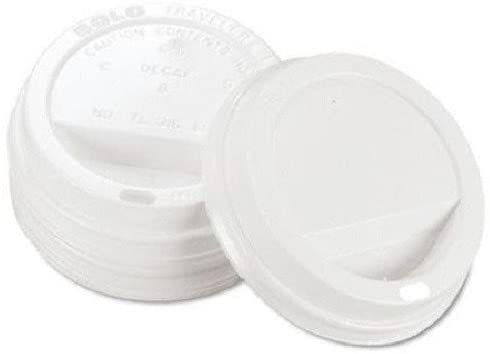 SOLO TLP316-0007 White Traveler Lid for SSP and Bare Paper Hot Cup - 2 Packs of 100 (200 Lids Total)