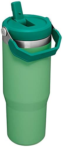 Stanley IceFlow Stainless Steel Tumbler - Vacuum Insulated Water Bottle for Home, Office or Car Reusable Cup with Straw Leak Resistant Flip Cold for 12 Hours or Iced for 2 Days, Jade, 30oz