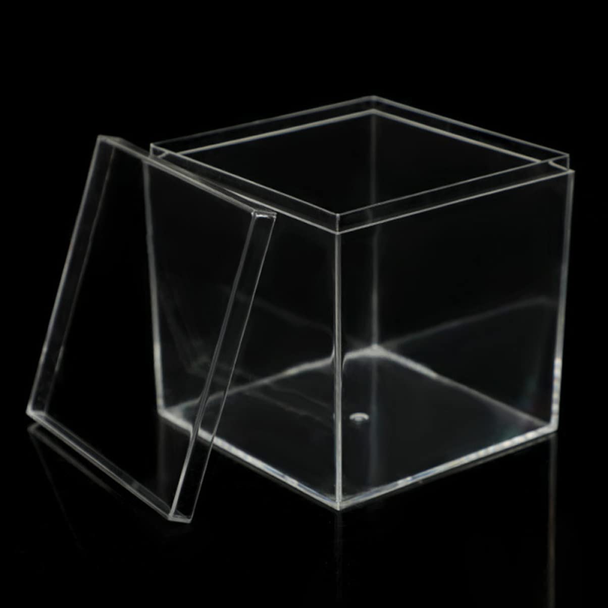 SOLUSTRE 4pcs Boxes Square Storage Box Baby Shower Favors Chocolate Cake Display Dome Square Treat Mini Gift Bags Acrylic Storage Containers Cupcake Containers Bride Biscuit Box Movable
