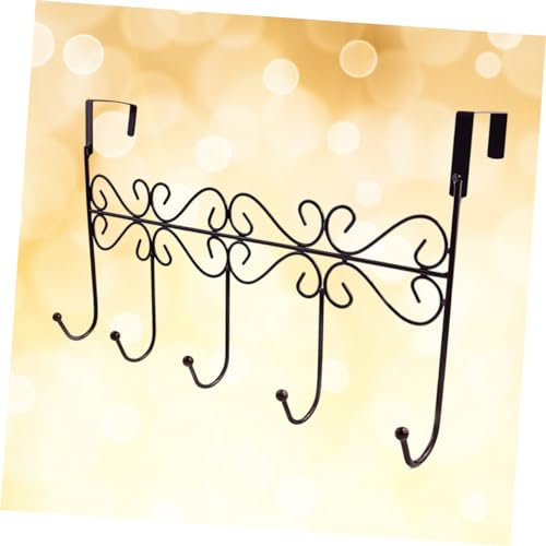 SOLUSTRE Clothes Organizer Rack Nail-Free Hook Coat Hanger Clothes Storage Rack Over The Door Hook Wrought Iron Hook Household Jewelry Rack
