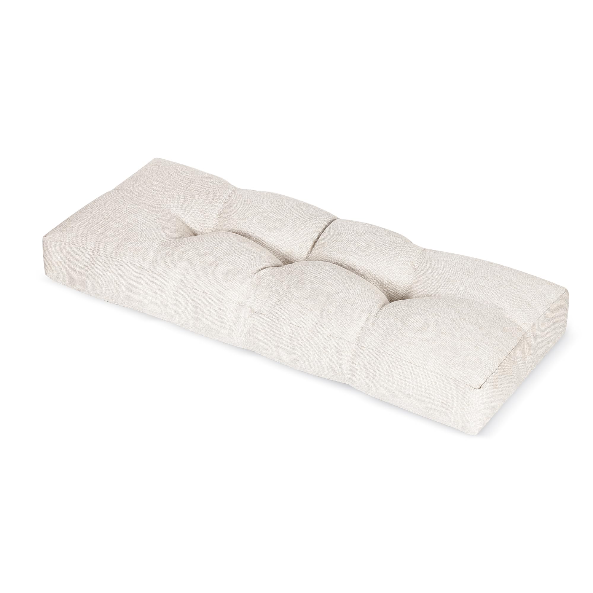 Tromlycs Bench Cushion for Indoor Furniture Window Seat Cushion Pillow Pad Dining Kitchen Tufted Entryway Non Slip 42 inch, White Cream