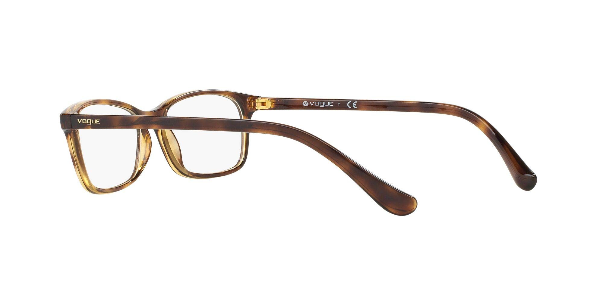 Vogue Eyewear Women's VO5053 Rectangular Prescription Eyeglass Frames, Dark Havana/Demo Lens, 51 mm