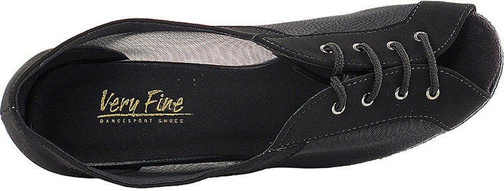 Womens Ballroom Dance Shoes Party Salsa Practice Dance Shoes Black Nubuck 1644EB Comfortable - Very Fine 2" Heel 8.5 M US [Bundle of 5]
