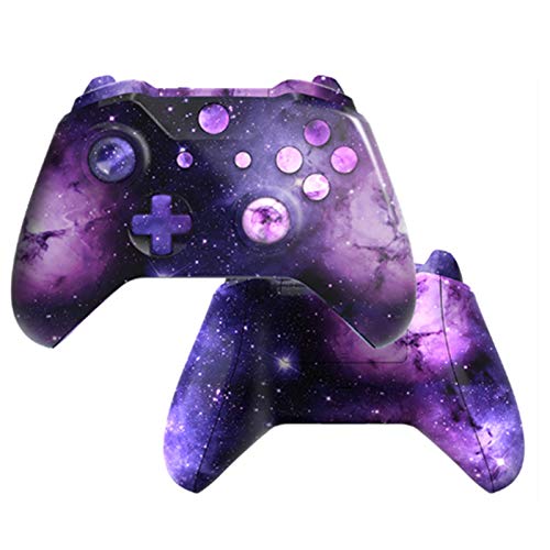 WPS Hydro Dipped Replacement Housing Shell Set for Xbox One S Slim (3.5 mm Headphone Jack) Controllers for 1708 Version (Camouflage Galaxy)