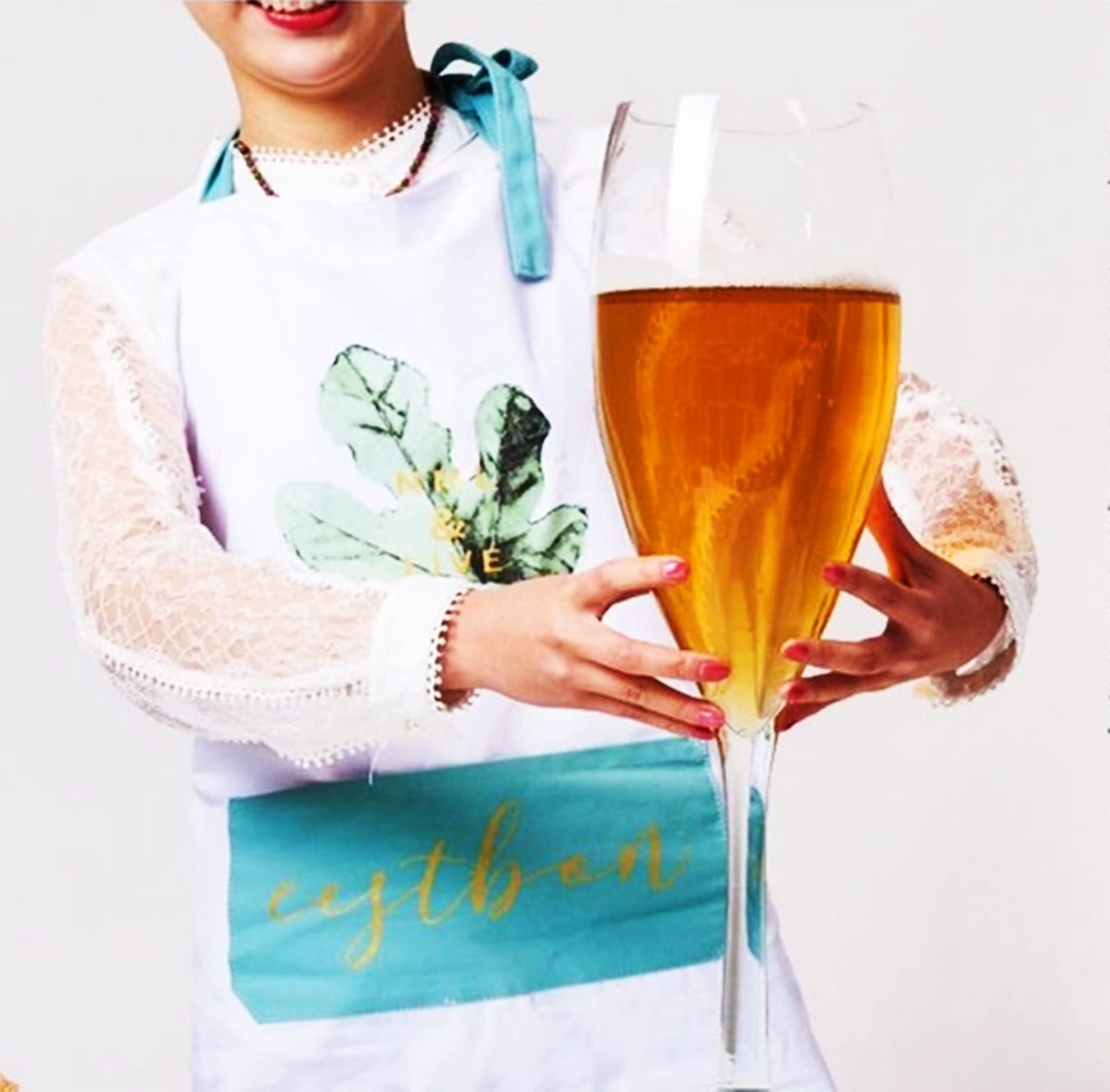 YUANXIN Giant Wine Glass Huge Stemware Creative Oversized Goblet Extra Large Champagne Glasses Beer Mug Red Wine Glasses (3000ml)