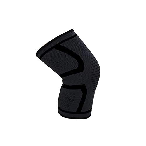 Z&C Knee Compression Sleeve for Women and Men, Support for Joint Pain Relief, Running,Jogging, Arthritis&Injury Recovery, Single wrap, Black, Size M