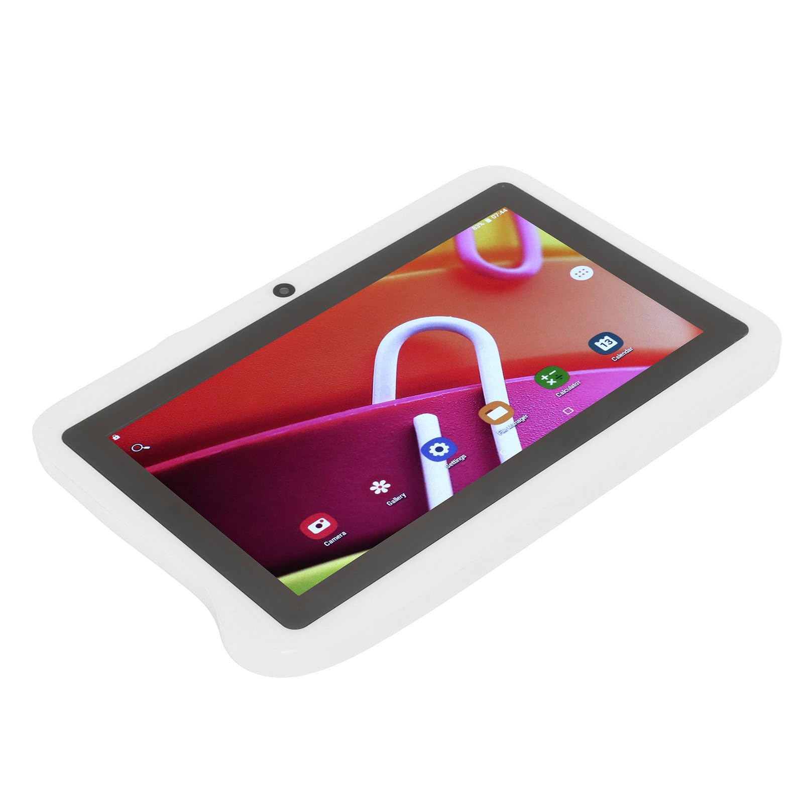 Zyyini 7in Kids Tablet IPS HD Display Large Capacity 4G 128G Memory 5GWifi Dual Band Toddler Tablet 100‑240V (White)