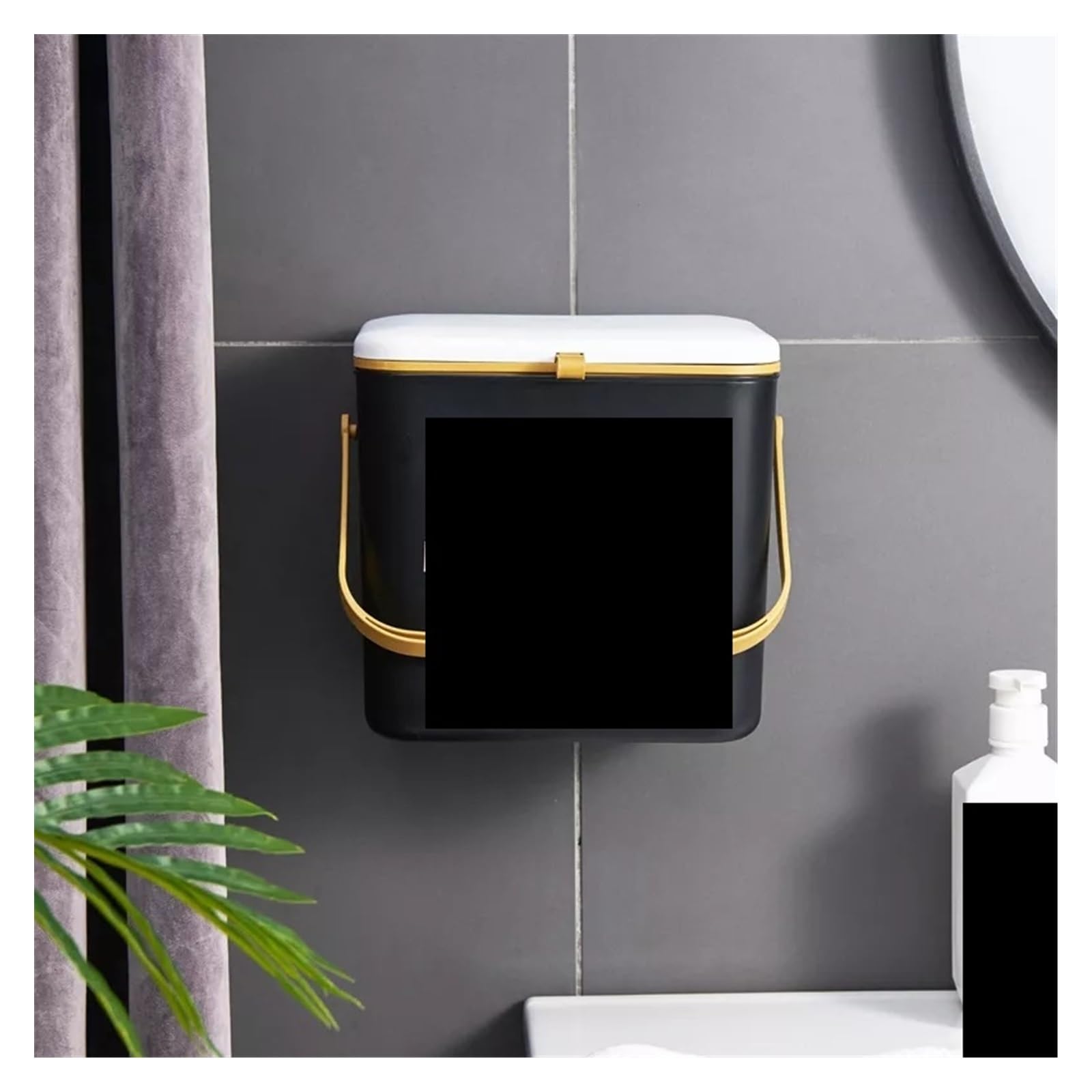 ZICANA Wall Mounted Trash Can Kitchen Waste Bin Kitchen Cabinet Door Hanging Trash Bins Recycle Rubbish Bin for Kitchen Home Dustbin Kitchen Trash cans (Color : White 7L)