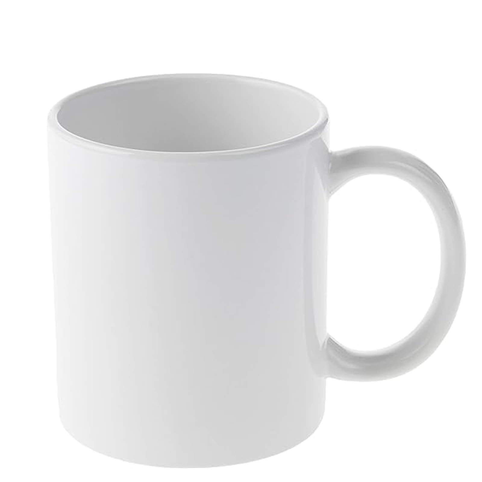 YONICA 11OZ White Coffee Mugs, Porcelain Bulk Coffee Mugs with Large Handle for Man,Woman,White Ceramic Coffee Mugs Set for Latte/Cappuccino/Cocoa/Milk. Dishwasher Microwave Safe(giftless box)