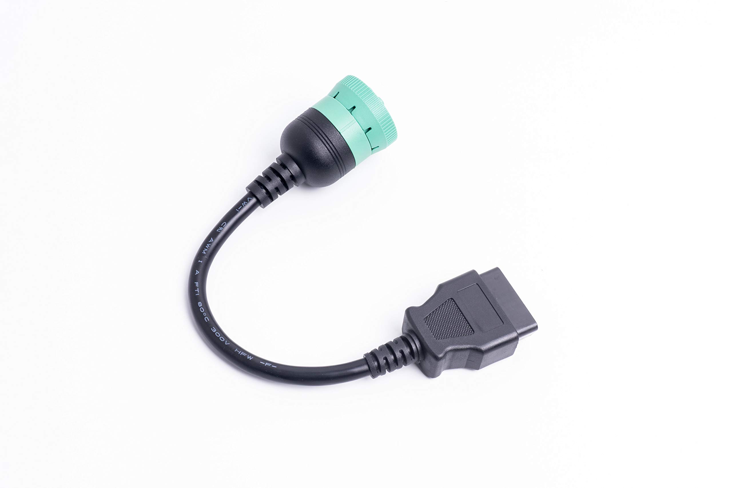 Type 2 Green J1939 9pin Female to OBD2 Female Cable