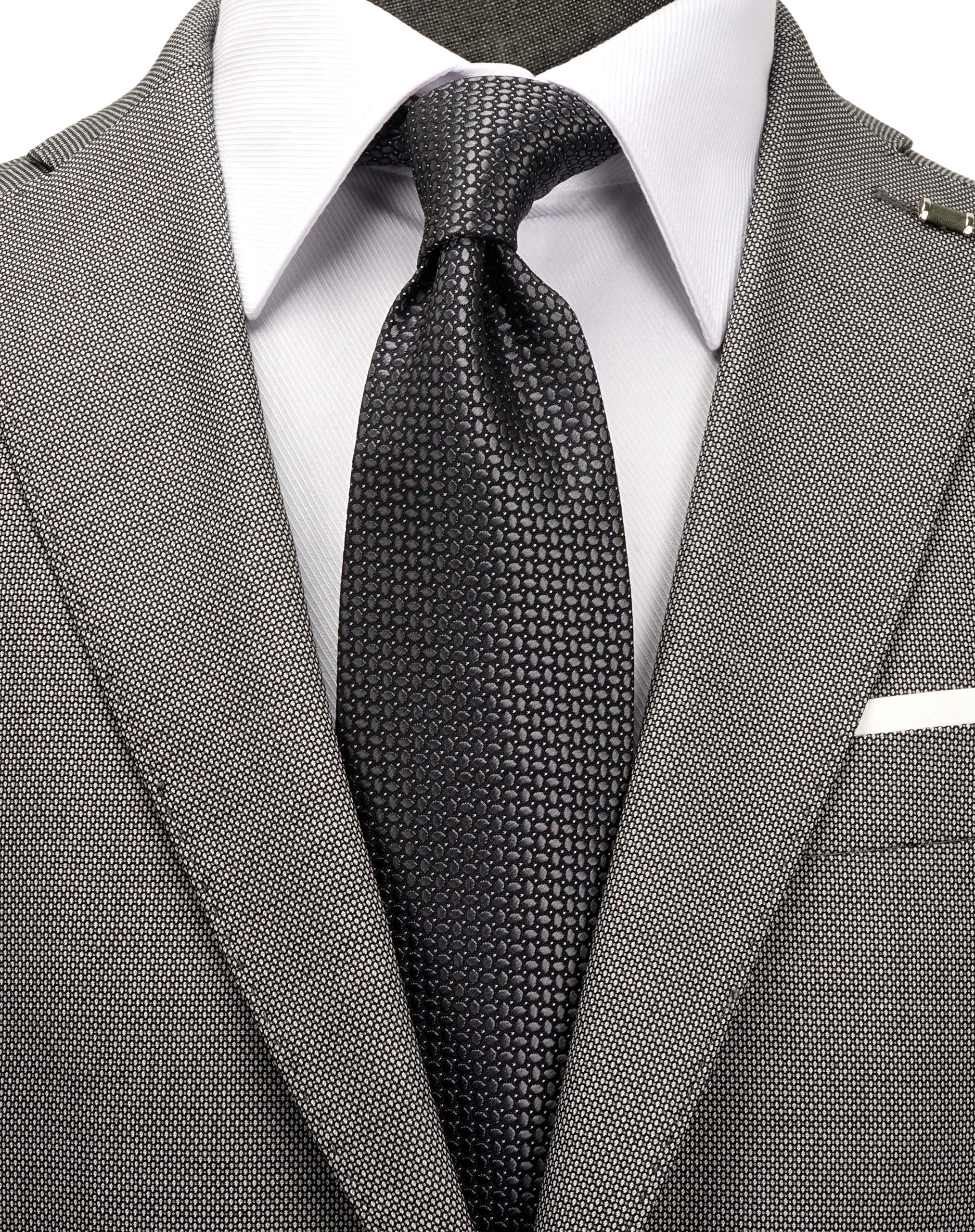 ZENXUS 70 inch XXL Long Neckties, Extra Long Ties for Big and Tall Men, Blue, Grey, Purple, 4-Pack
