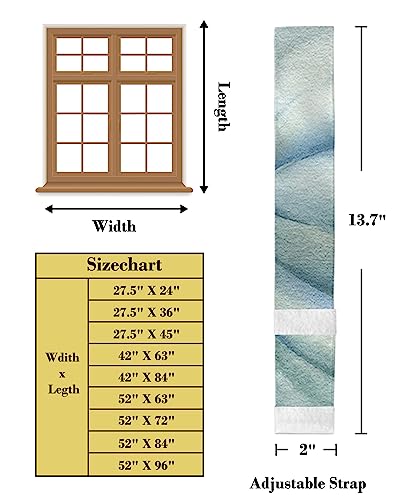 Tab Top Window Curtain,Fall Thanksgiving Blue Pumpkin Eucalyptus Leaves Tier Curtains Panels Kitchen Valance 2 Drapes,Farm Plant White Light Filtering Window Treatment for Bathroom Bedroom Cafe