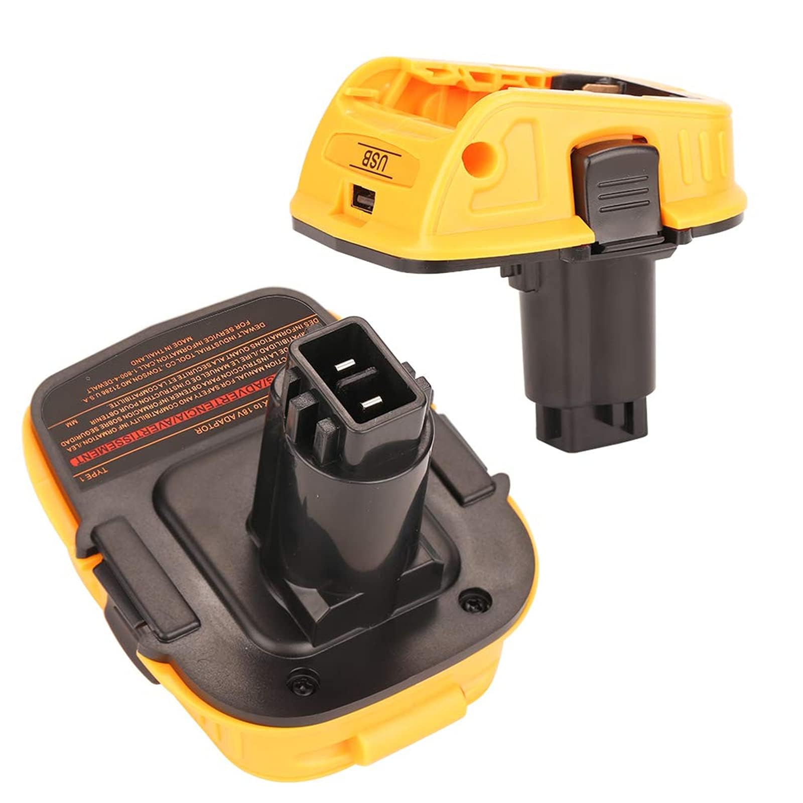 TPDL USB Battery Adapter DCA1820 Compatible with DeWalt 18V to 20V Converter for Dewalt 18V NiCad & NiMh Tools Replacement(1 Pack)